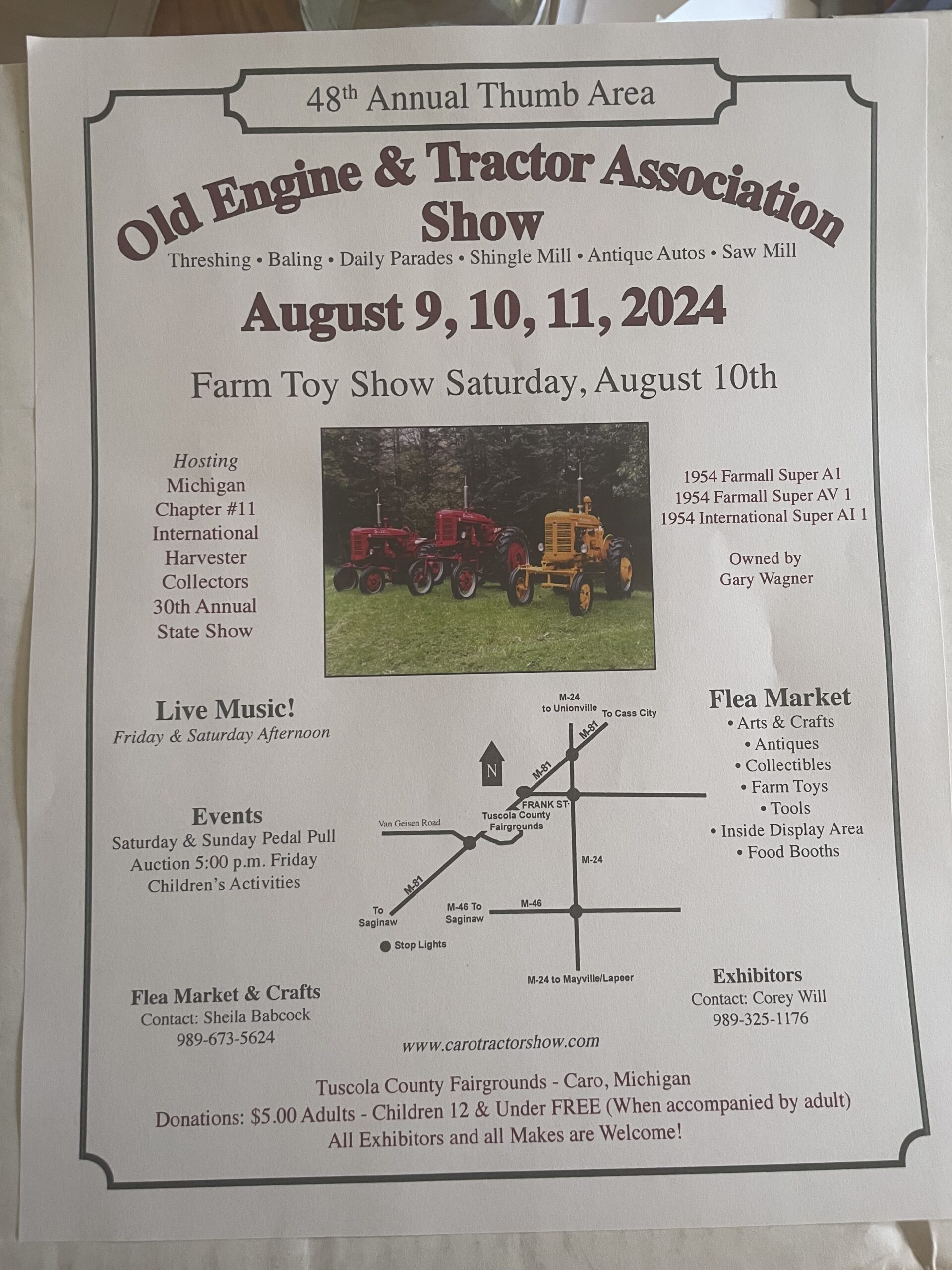 Tractor Show Aug 9-11, 2024